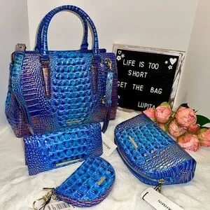 Brahmin | Bags | Brahmin Deep Azure Small Finley Ady Wallet Britt Coin ...